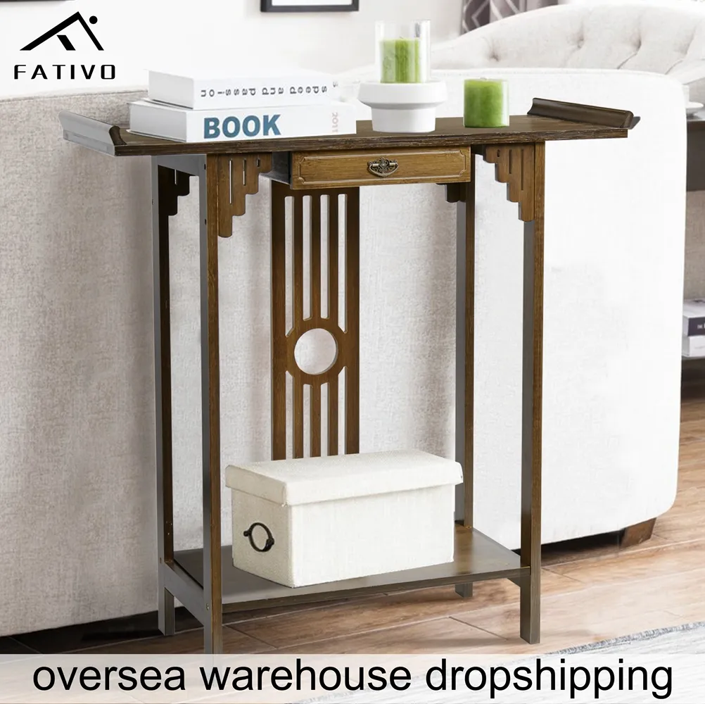 Console Table With Drawer & Shelf: Elegant Entryway Storage For Home ...