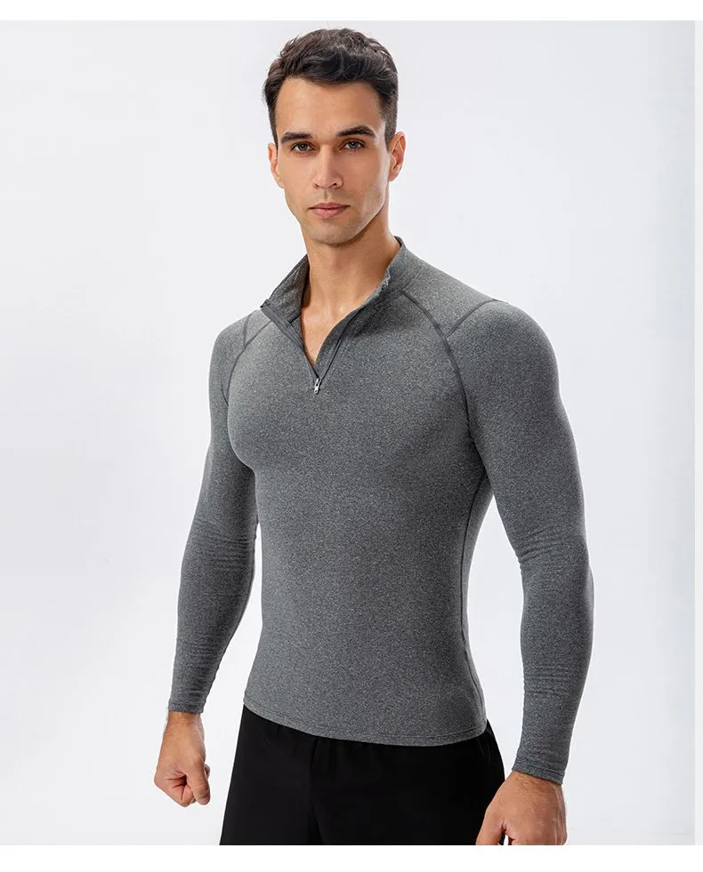 Men s Cashmere Sweaters Long-Sleeved High-Elastic Tight-Fitting Sports ...