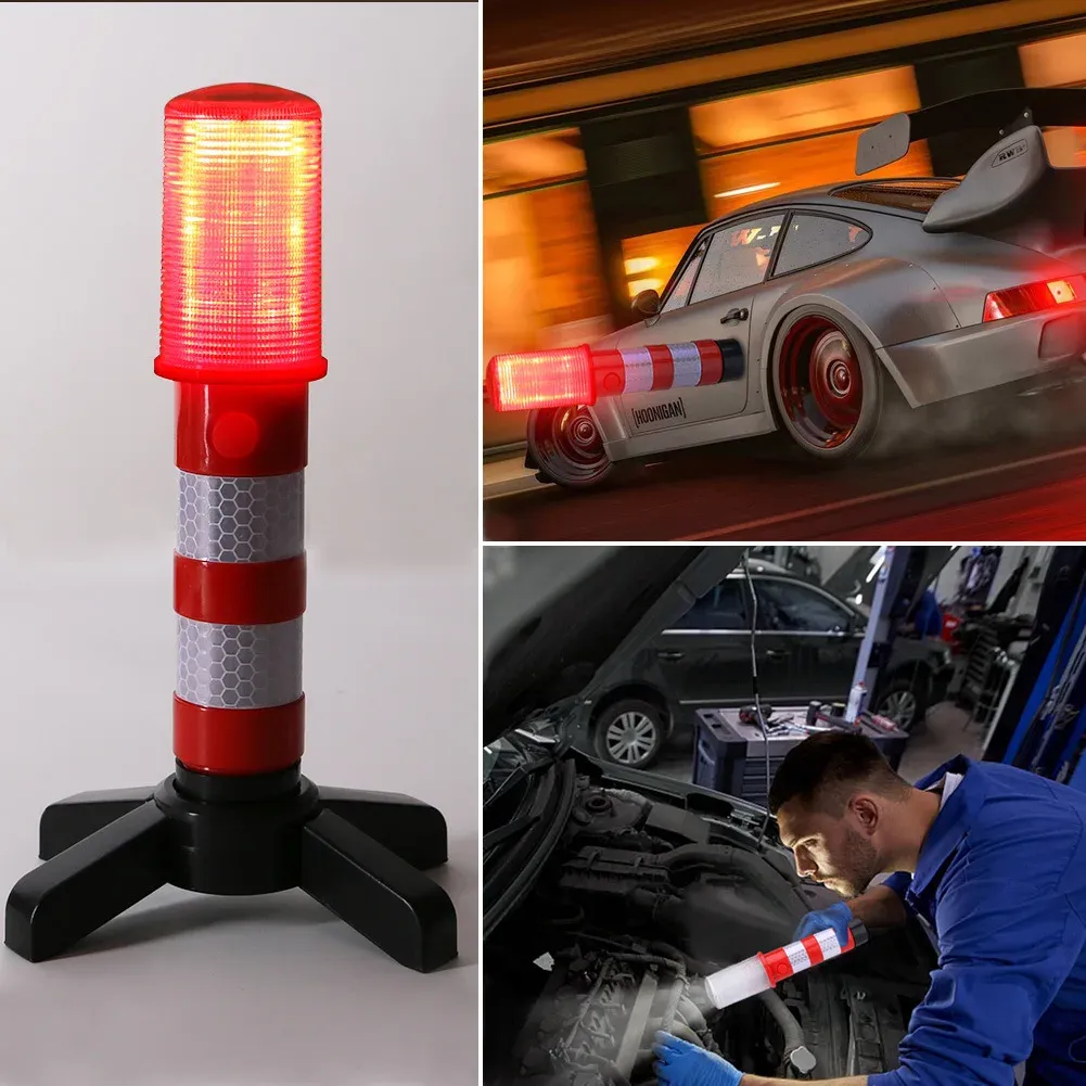 LED Road Flare: Emergency Flashing Light - Strong Magnetic Base ...