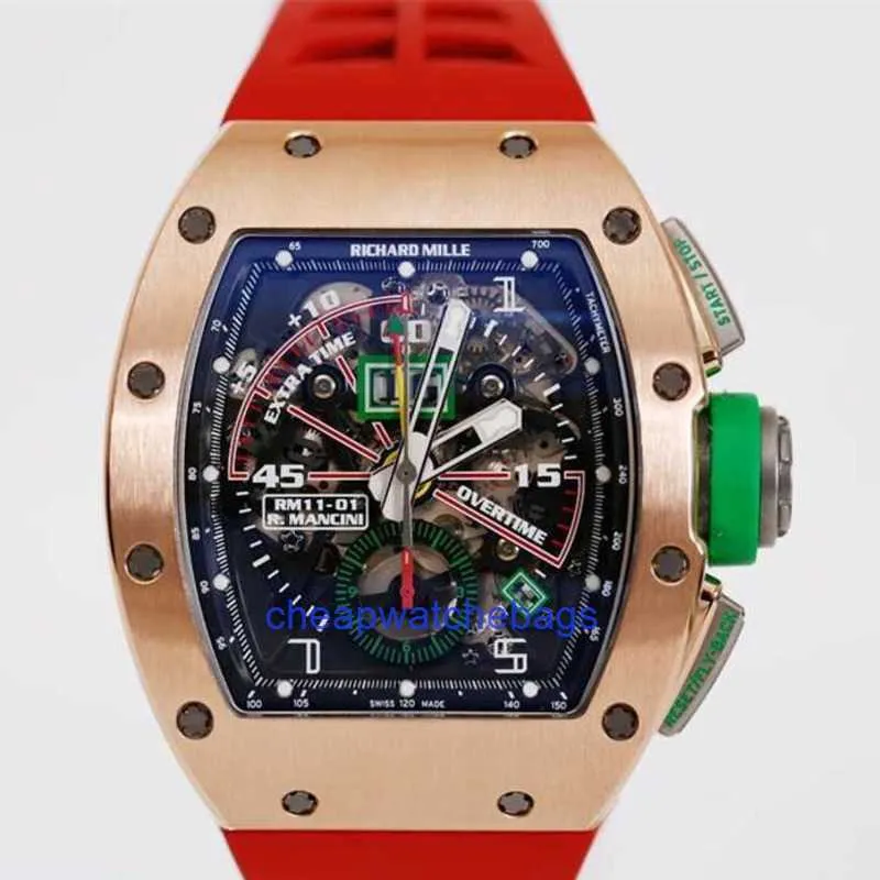 Mancini Mens Automatic Chronograph RM Wristwatch For Men 18k Rose Gold ...