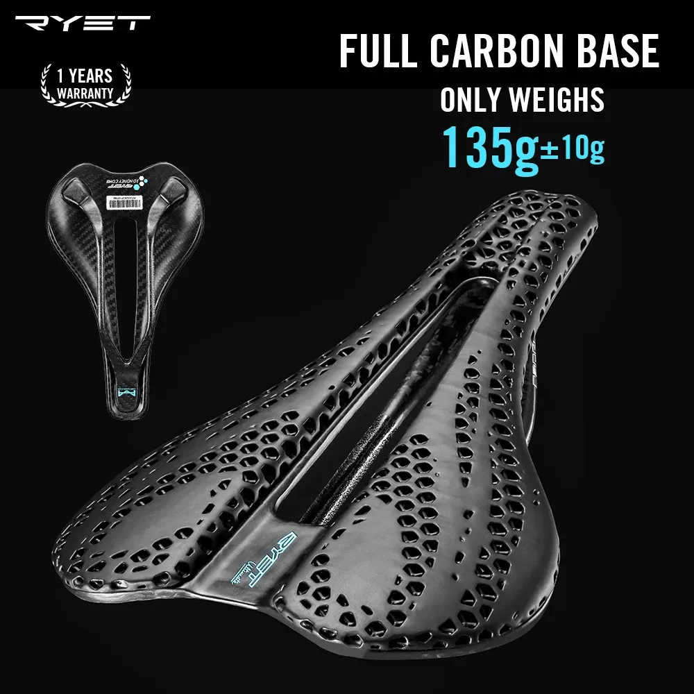 RYET Carbon Ultralight 3D Printed Carbon Mtb Saddle 135g 7x7 For Men And Women, Ideal For ...