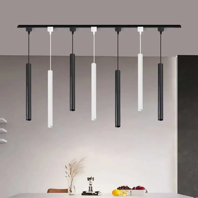 Dimmable LED Linear Track Lighting Pendants COB Rail Spot Lamp For ...