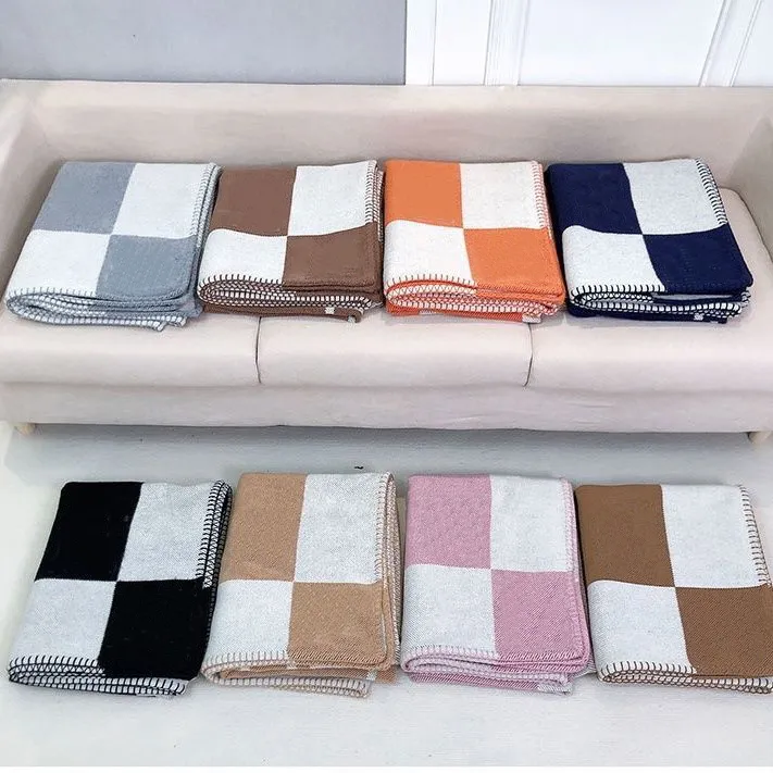 Designer Cashmere Jacquard Throw Blanket 53 × 69 in Portable Home ...