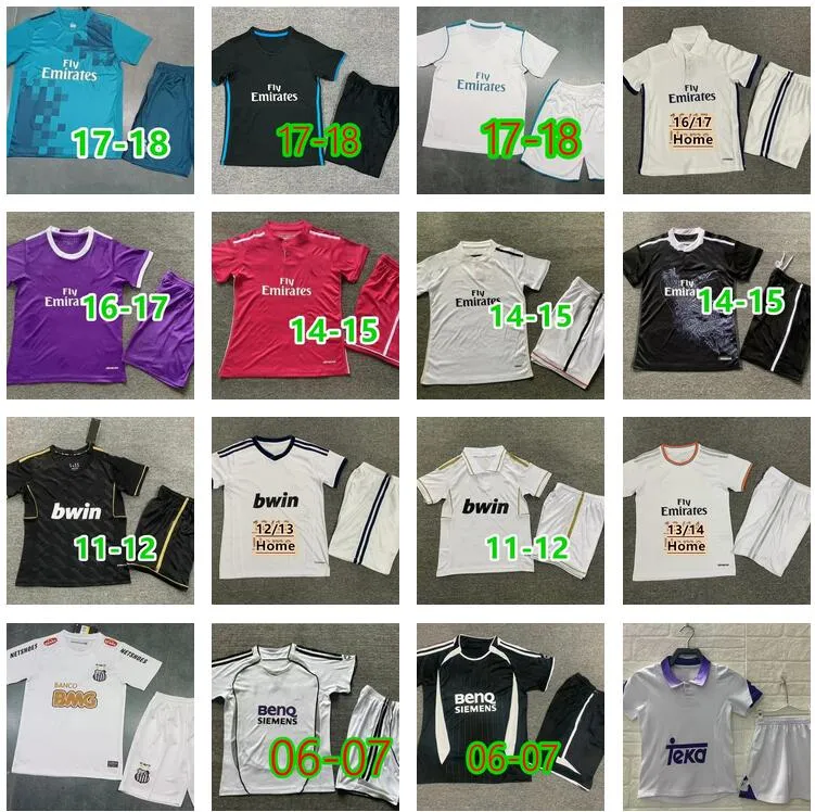 DHgate.com:11-18 Real Madrid Santos Retro Kids Soccer Jersey Finals ...