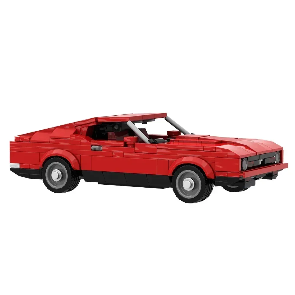Ford Mustang Mach 1 Bricks Red Car Model Sport Car Vintage Building ...