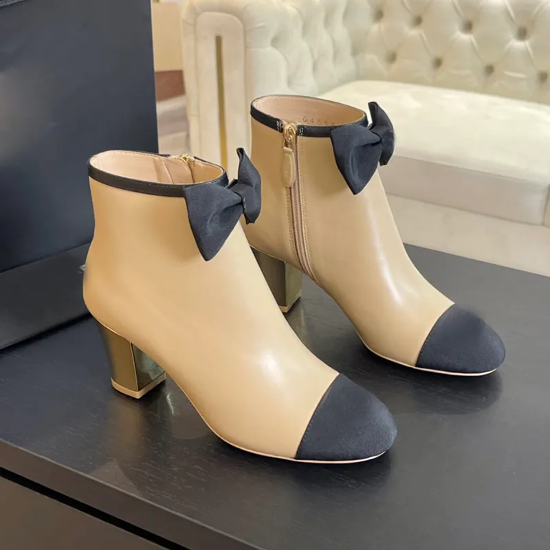 2025 Glod Topuklu Ayakkabı Bot Tasarımcısı Ayak Bileği Boot Vintage ...