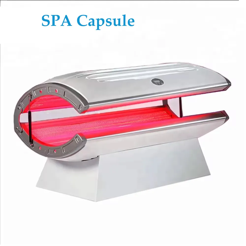 High Power Tanning Bed With UV & Collagen Lamps Horizontal Solarium For ...