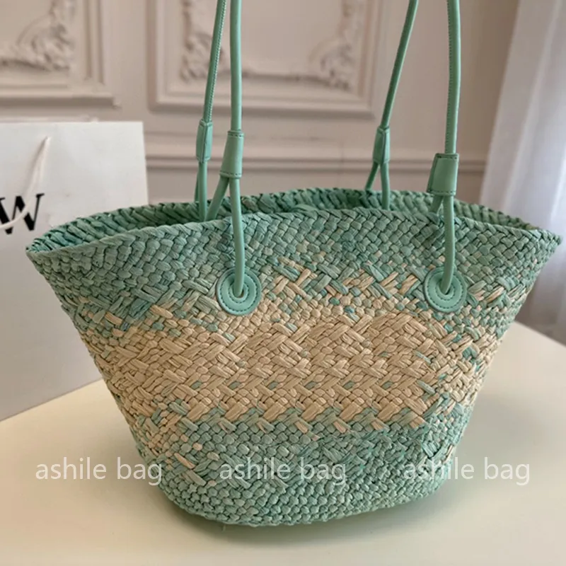 Luxury Designer Straw Beach Bags For Women High Quality Woven Shoulder ...