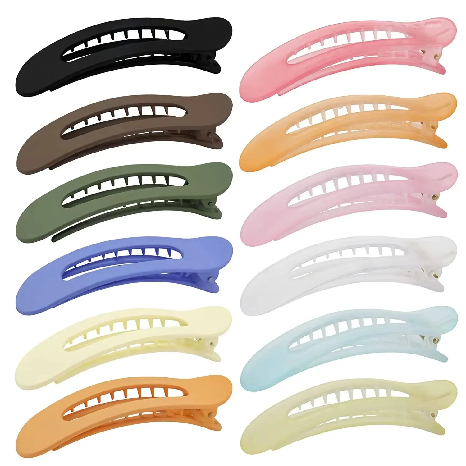 Alligator Flat Claw Clips, Non-Slip Fashion Sectioning Duckbill Lay ...