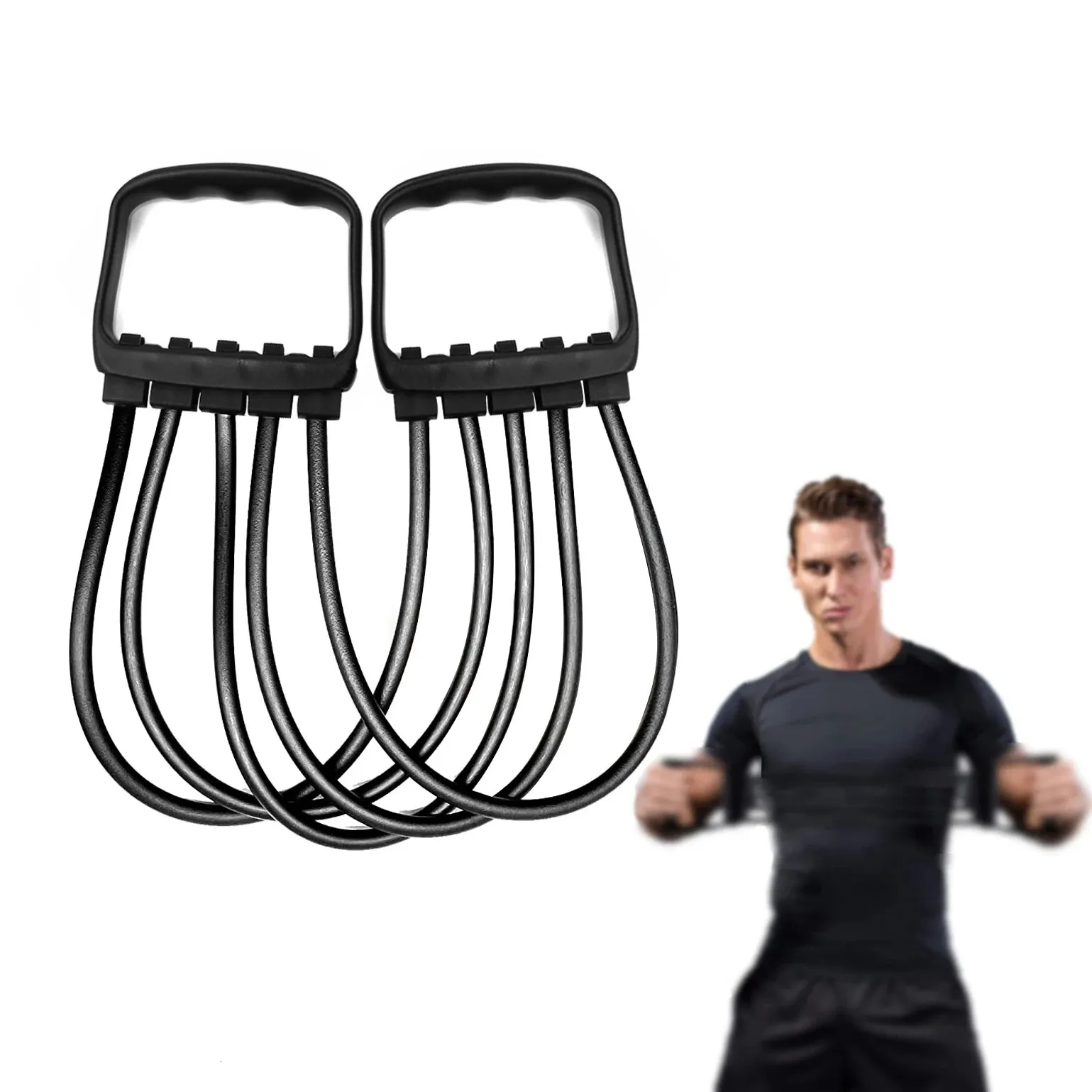 Full Body Chest Expander Set With Removable Resistance Band Tricep ...