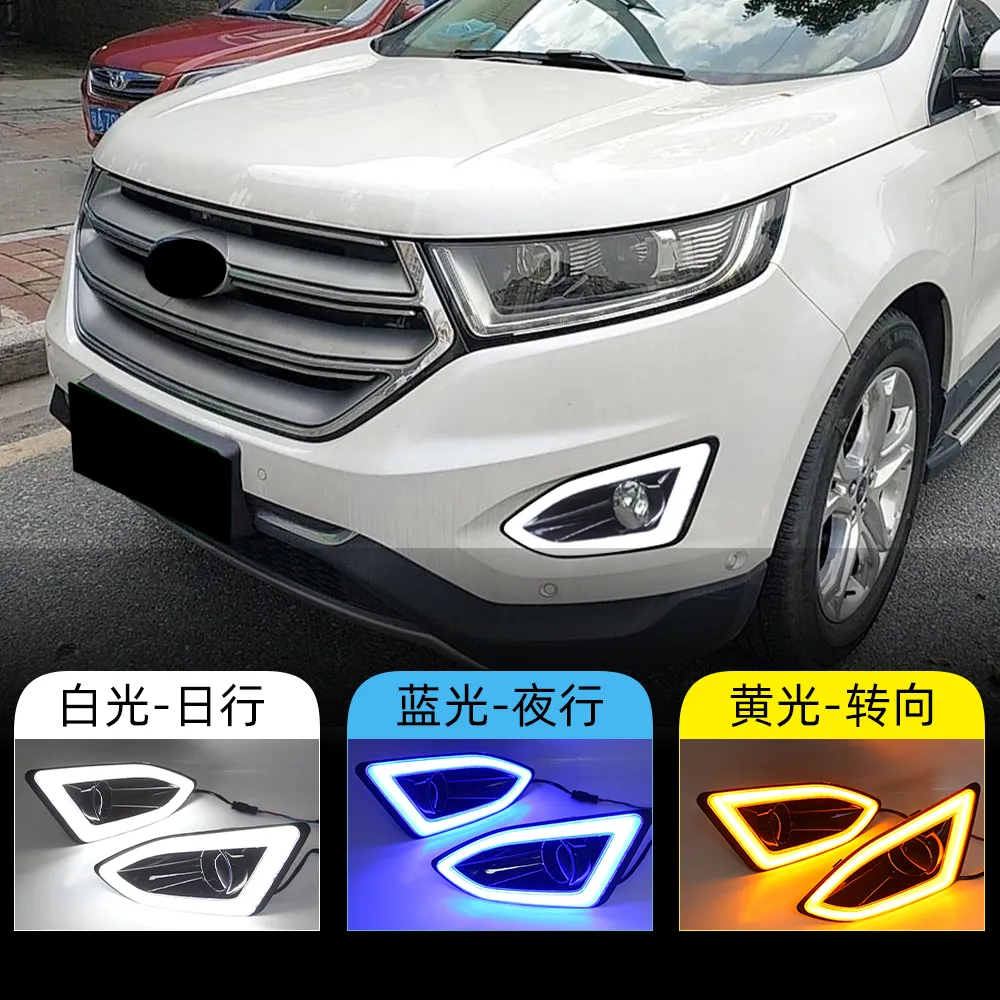 Ford Edge LED Front Bumper Fog Lamp With Wire Harness And Grille Cover ...
