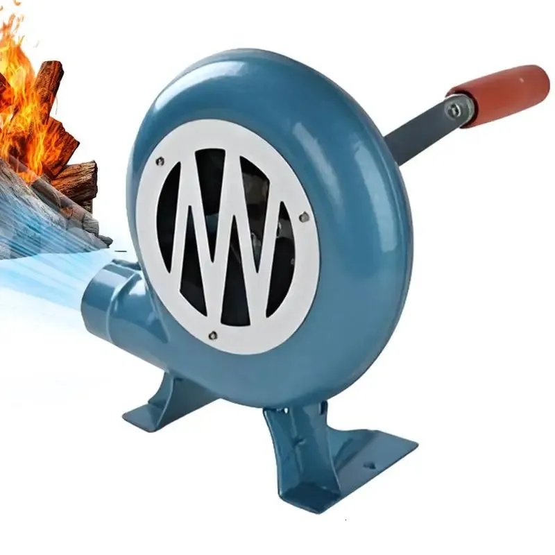 BBQ Bellows Hand Crank Fan Outdoor Grill Fire Starter Fireplace Blower ...