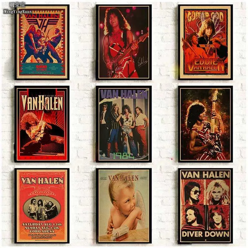 Rock Wall Paper Van Halen Painting, Metal Band Posters, Album Art Wall ...