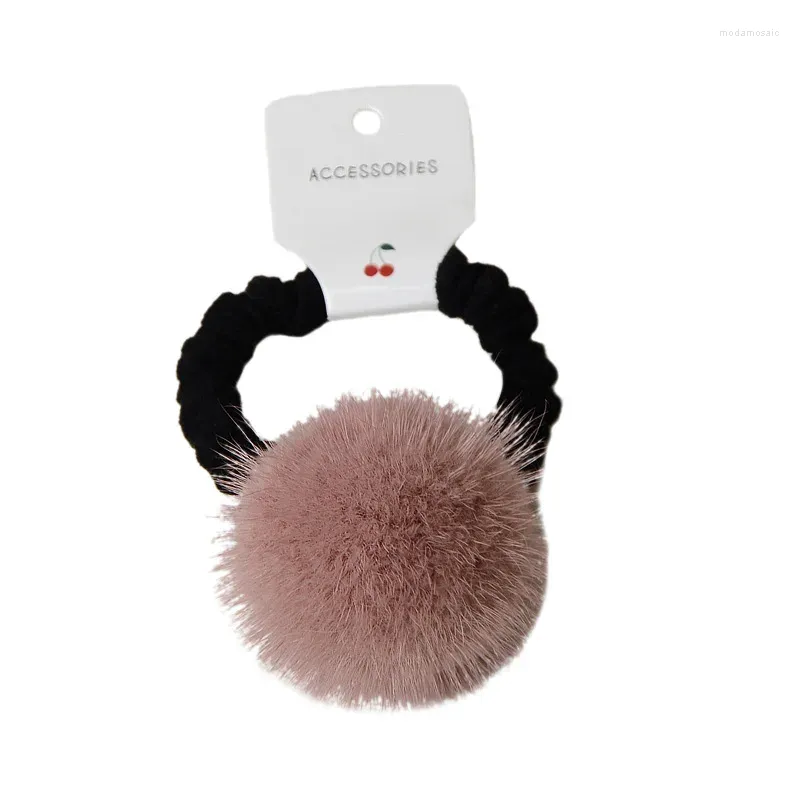 Fluffy Soft Hair Ring Rope For Pony Tail Holder And Ball Pompom Hair ...