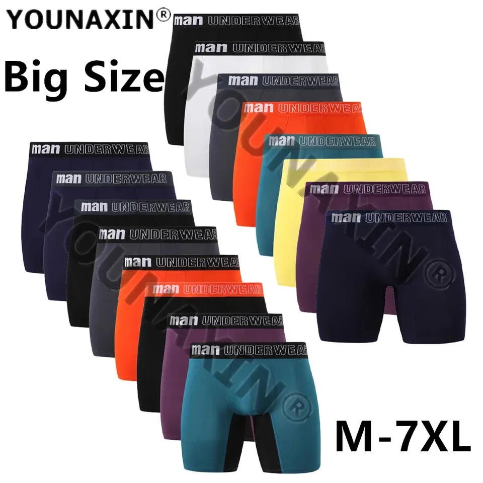 Large Sized Men's Bamboo Fiber Knitted Boxer Underwear For Men In ...
