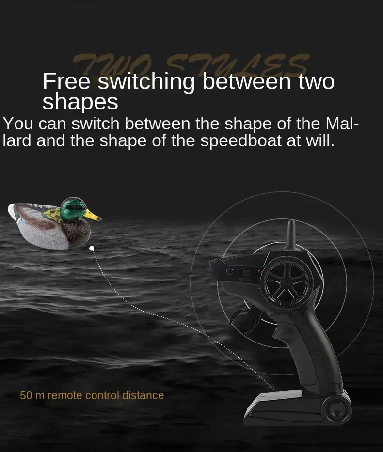 RC Duck Speedboat: Rechargeable, High-Speed, Remote Controlled Toy Boat ...