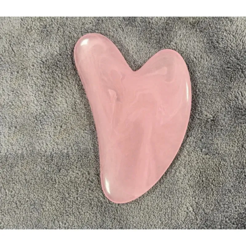Rose Quartz Gua Sha Scraping Massage Tool: Natural Resin for Body ...