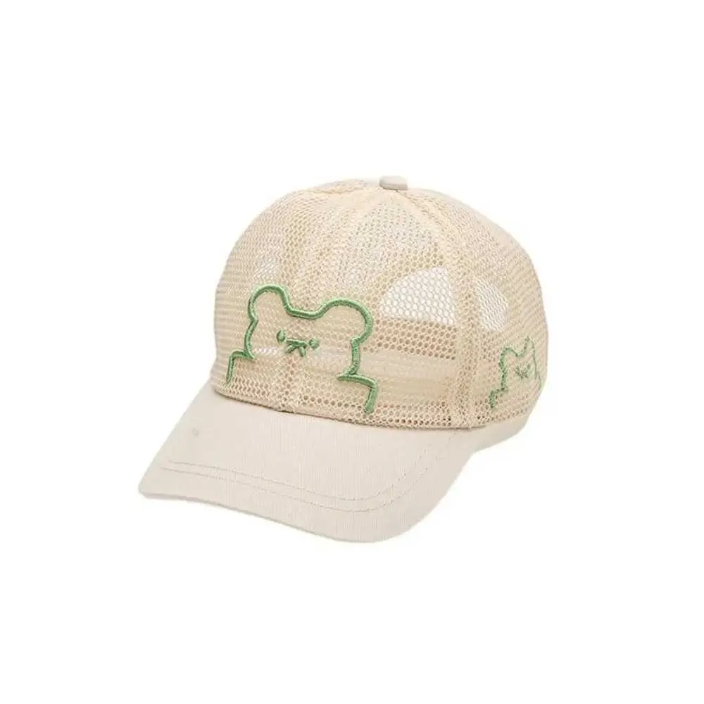 Cartoon Bear Kids Baseball Hat - Ages 2-5, Breathable Mesh Sun Hat ...