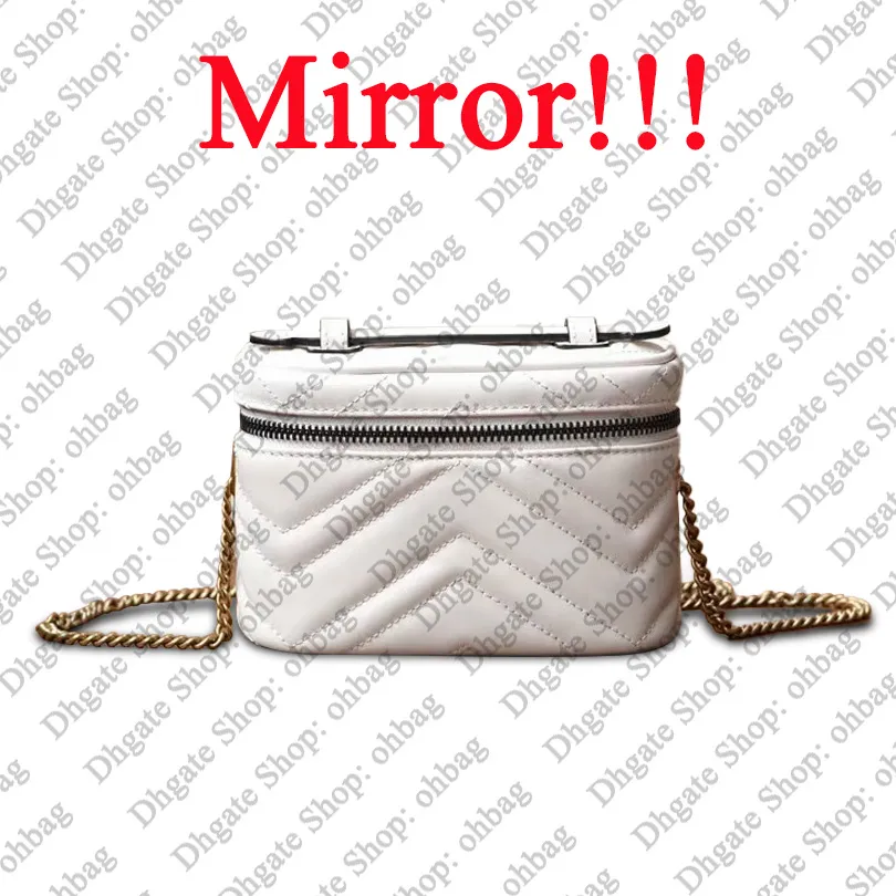 Luxury Designer Mini Quilted Bag For Women 12A White Chevron Leather ...