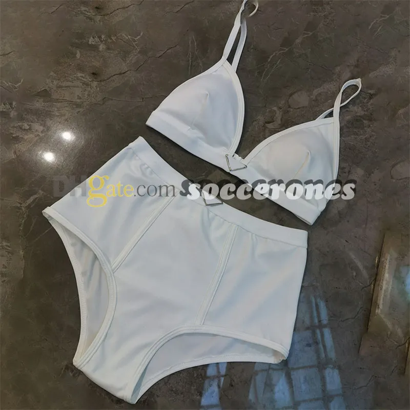 Pure Women Swimwear Two Piece Bikini Set Luxury Triangle Applique ...