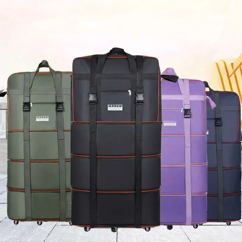 Large Capacity Expandable Garment Bag With Wheels With Universal Wheels ...