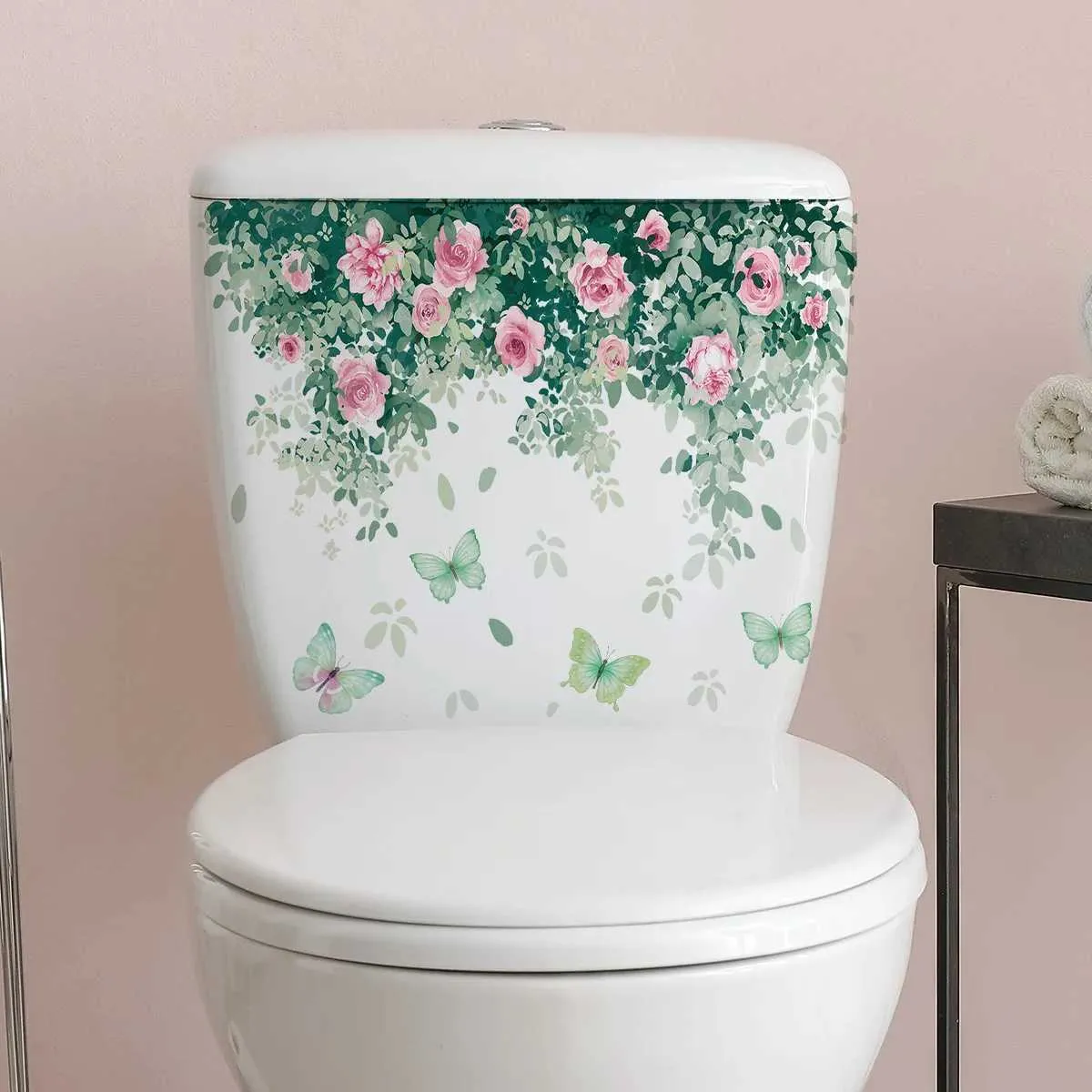DHgate.com:Nature's Embrace: Green Plant Leaves Toilet Stickers for ...
