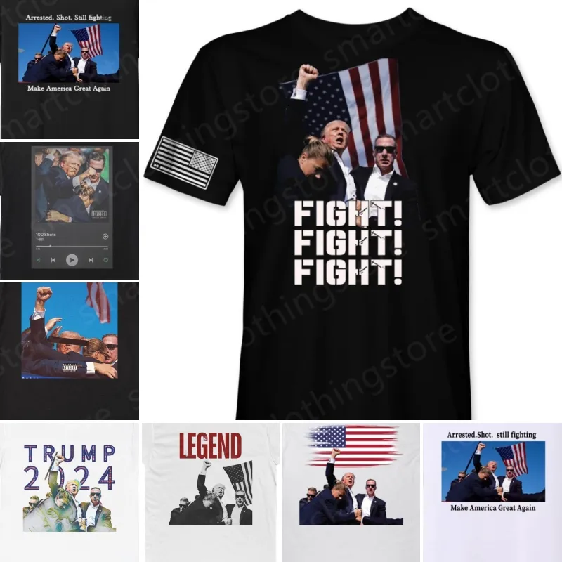 2024 Fight Fighting Fighters Supporters Donald Trump Short Sleeve ...