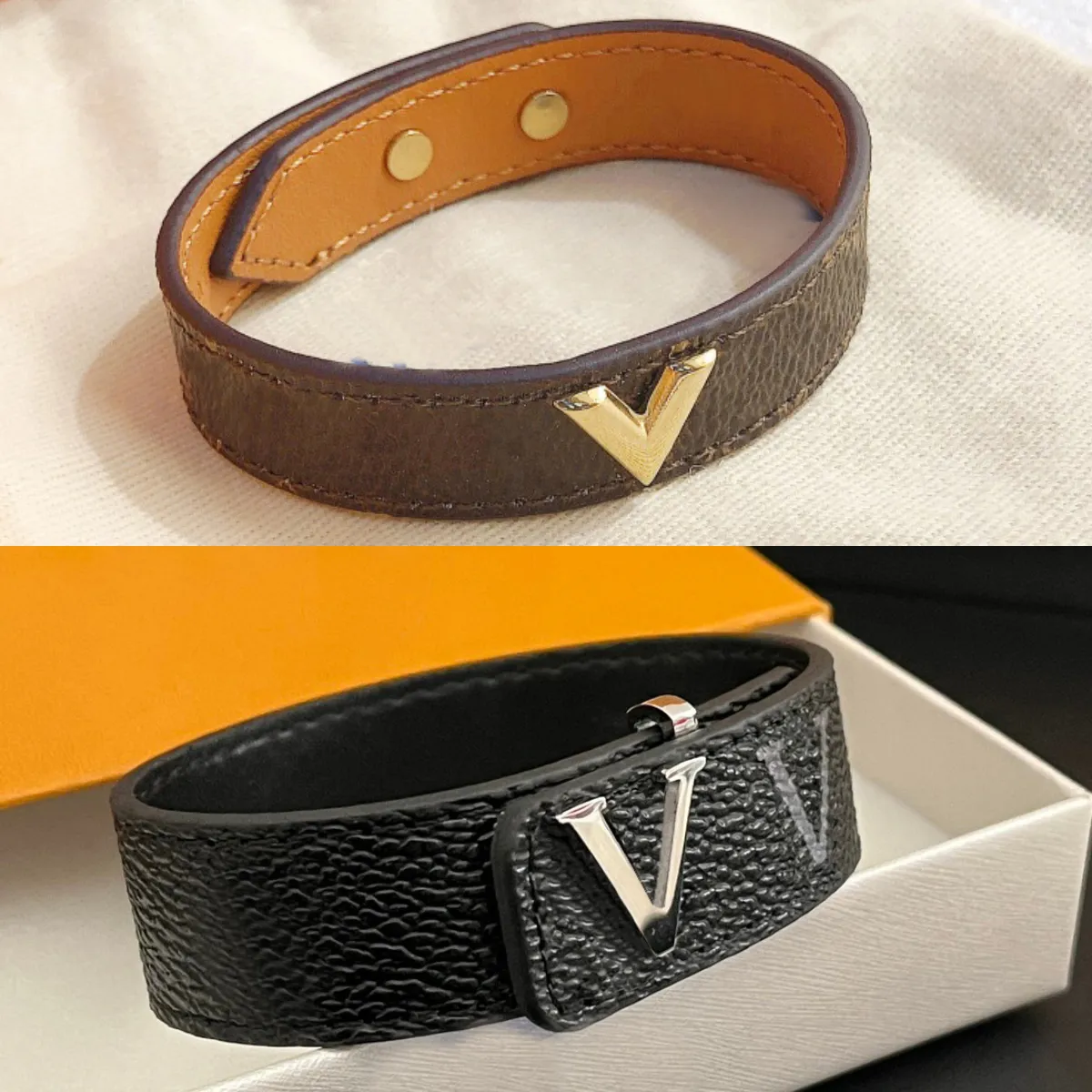 Luxury Designer Designer Leather Cuff Bracelet For... From Ohin8986, $7 ...