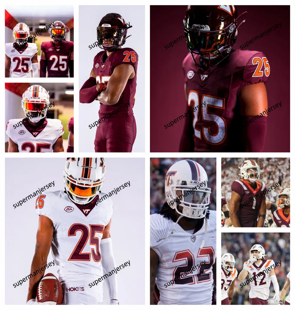 NCAA College Virginia Tech Hokies Football Jersey Michael Vick Grant ...