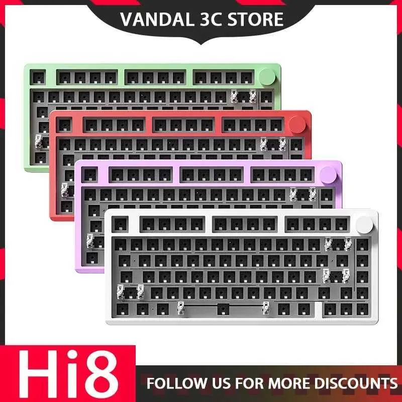 Leobog Hi8 Wireless Bluetooth Mechanical Keyboard Kit 80 Keys, PBT, 3 Modes, Gasket Gaming Shop ...