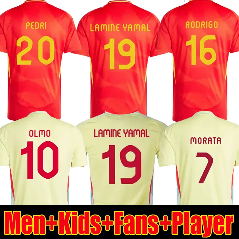 LAMINE YAMAL FOOTBALL JERSEY PEDRI MORATA OLMO ZUBIMENDI WILLIAMS SPAIN ...
