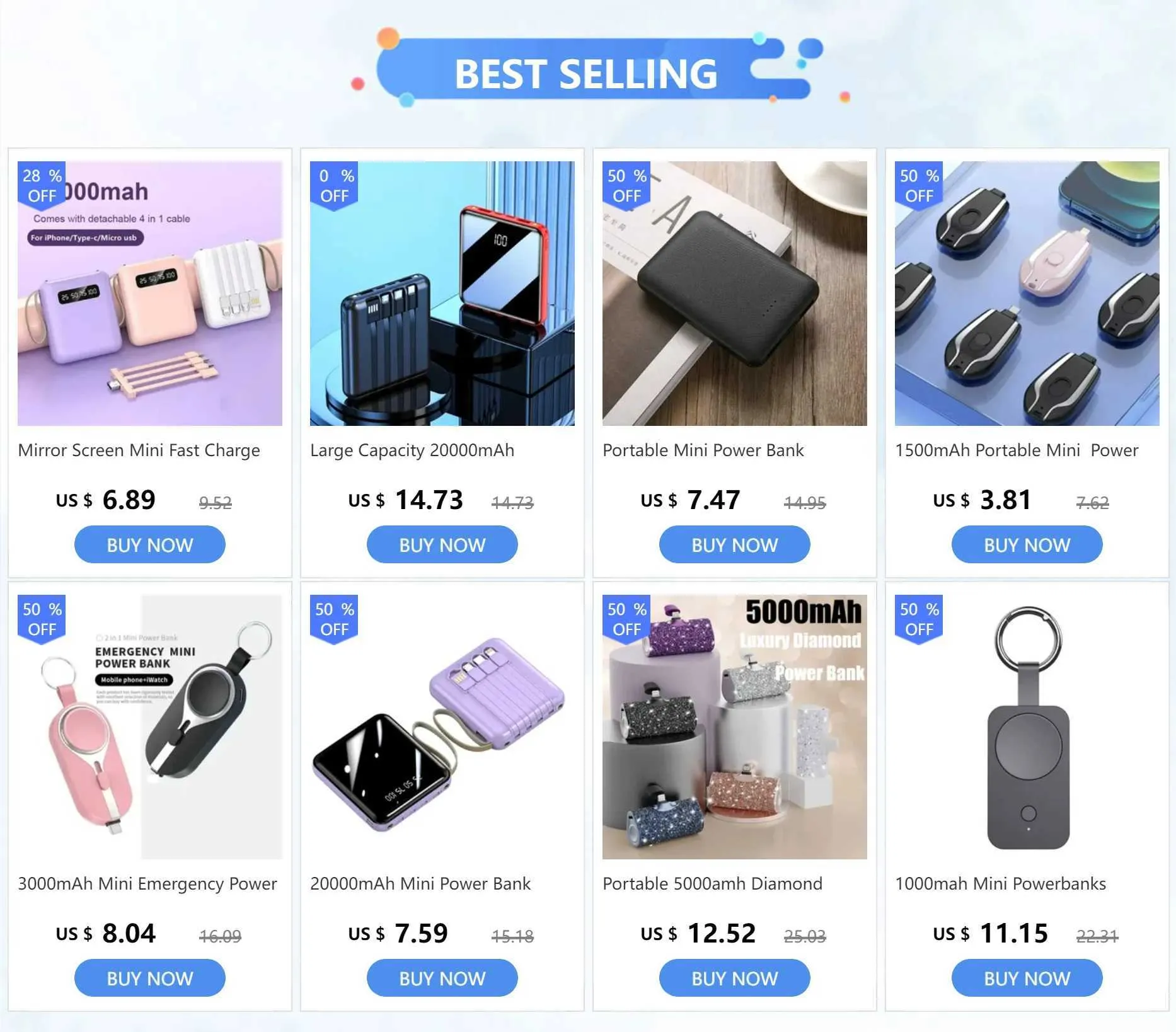 20000mAh Portable Power Bank: Wireless Fast Charging, Mirrored Design ...