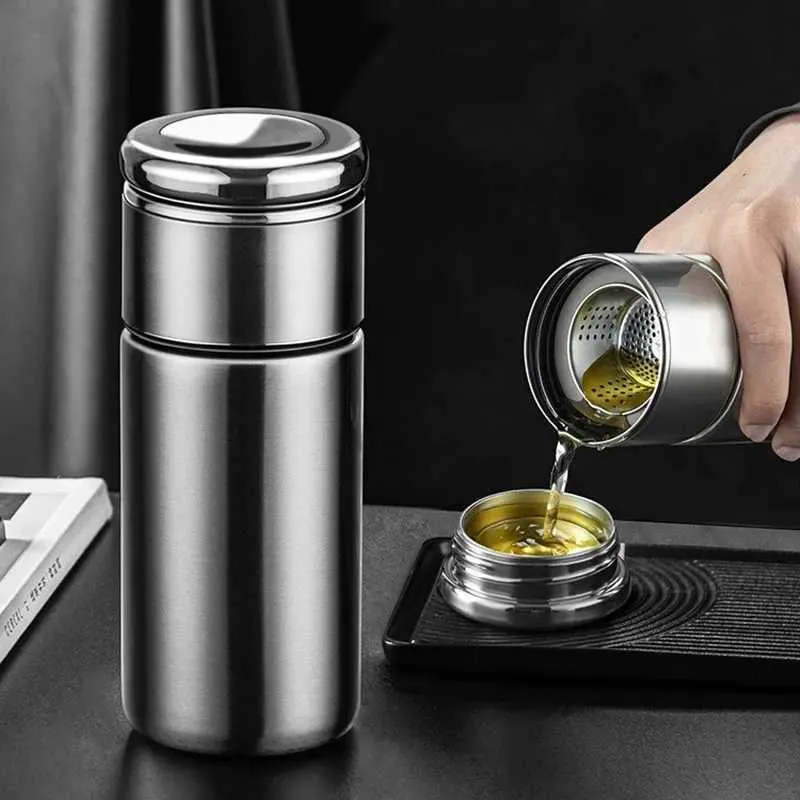 Vacuum Flask Thermos: 300ml/420ml Double Wall 304 Stainless Steel Tea ...