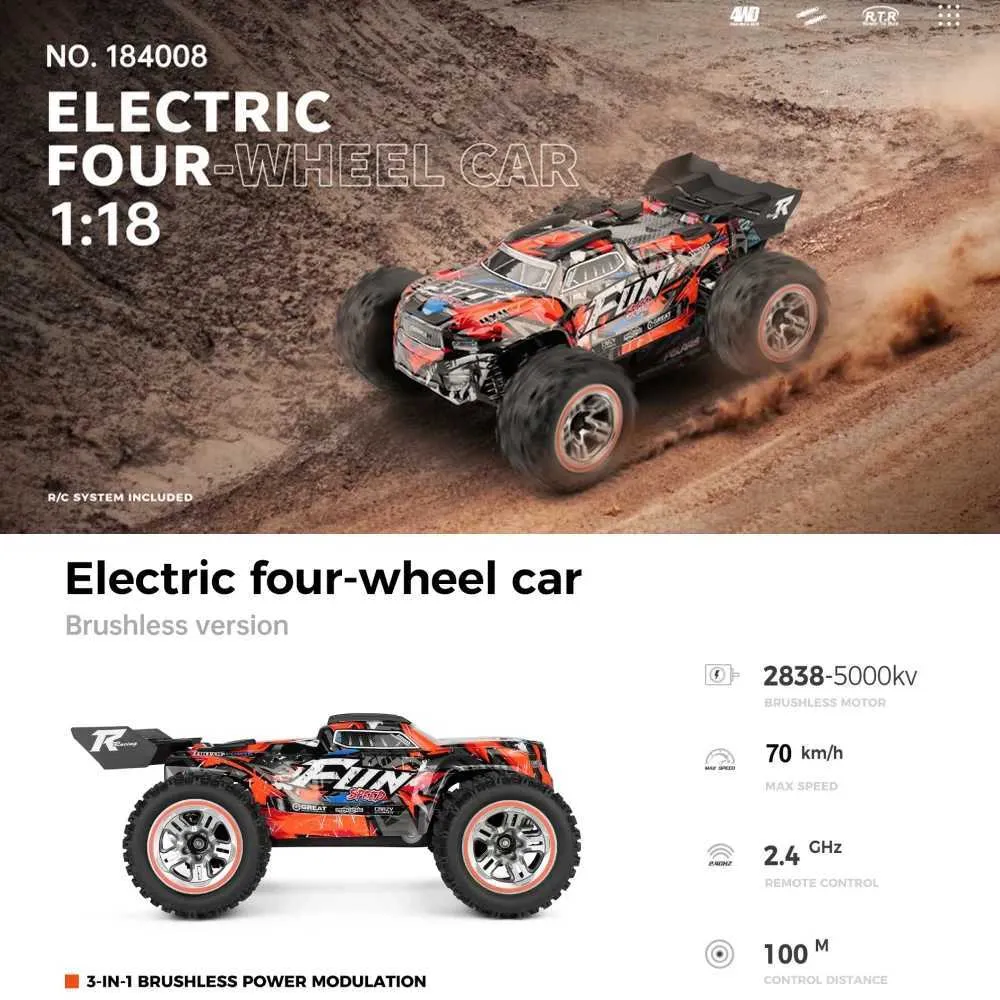 Drifting De Alta Velocidad MJX RC CAR: Toy De Carreras Todoterreno 4WD ...
