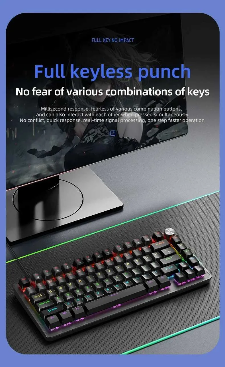 2024APAYDO K82 Mechanical Keyboard: Type C, 75% Layout With 82 Hot Swappable Keys, Dual Mode ...