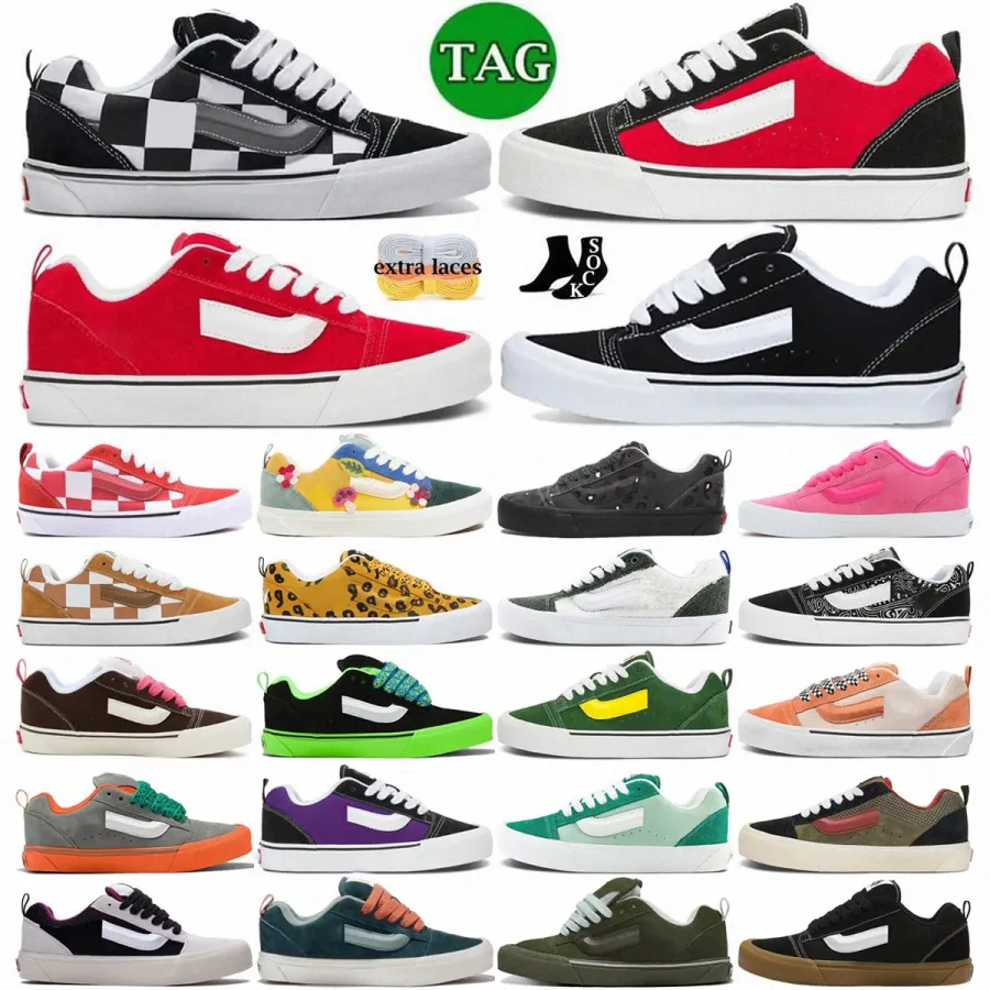 Bulk Knu Skool Vanse Arigato Sneakers Mega Check Black/Red Platform ...