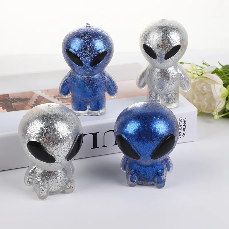 Glow-in-the-Dark Alien Superman - Squishy TPR Stress Relief Toy for ...
