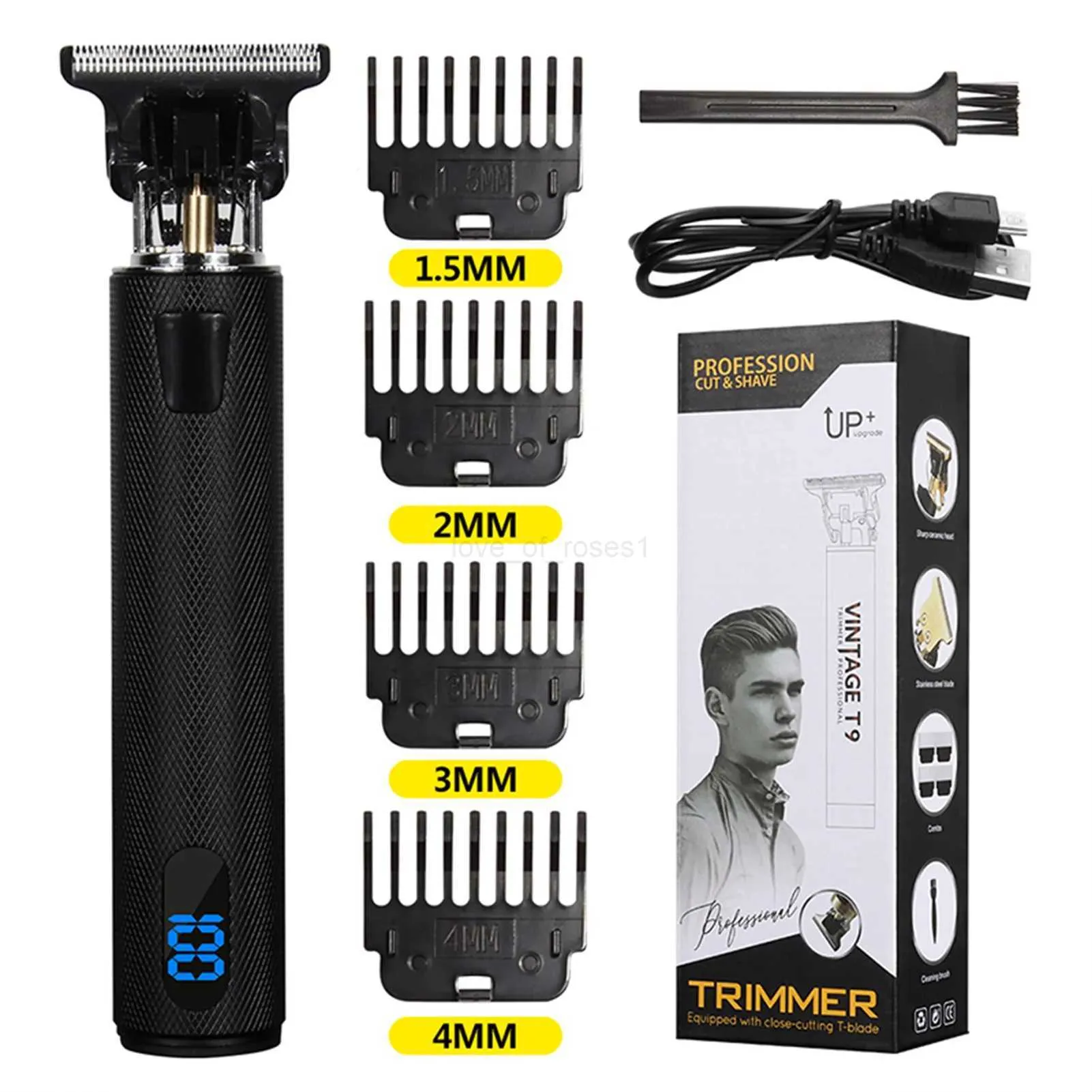 Premium Hair Clippers: Vintage Style, Cordless Beard Shaver, Anti-Slip ...