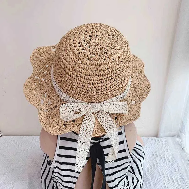 Cute Baby Sun Hat - Petal Brim Woven Design, Infant Beach Hat, Summer ...