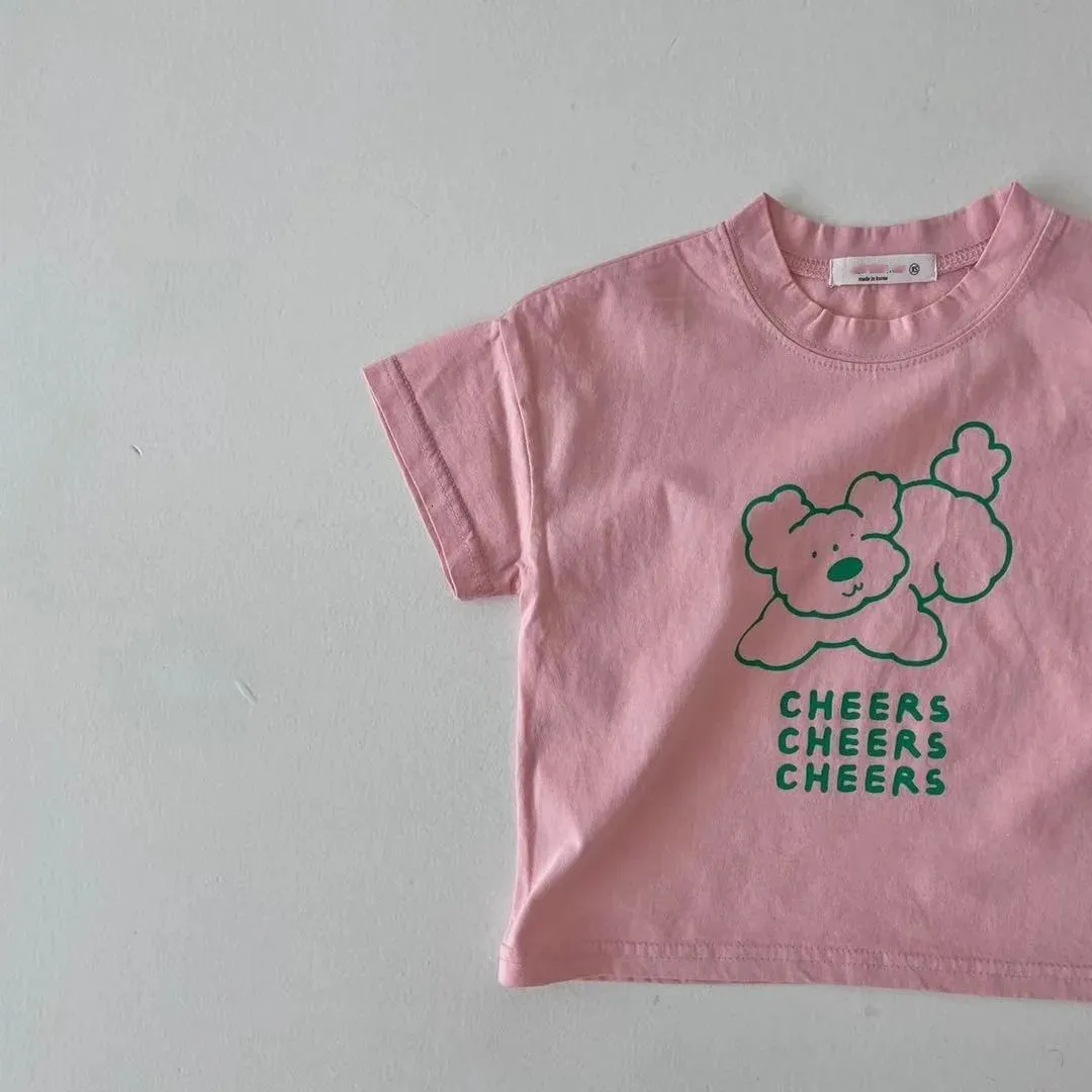 Summer Baby Cartoon T-Shirt, Cotton Infant Cute Bear Print Tee, Baby ...