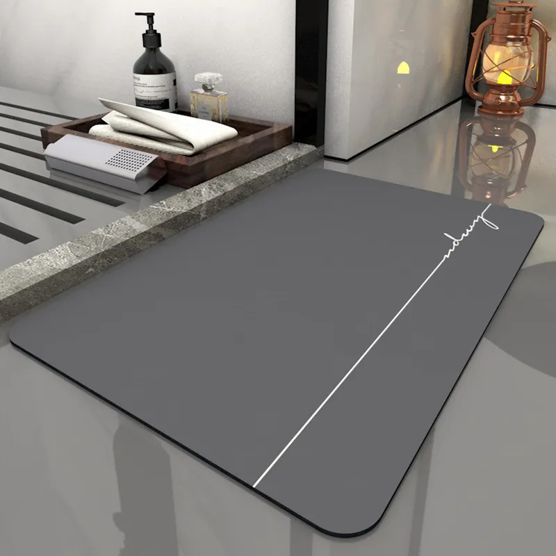 Super Absorbent Bathroom Floor Mat - Non-Slip, Quick Drying, Soft Bath ...