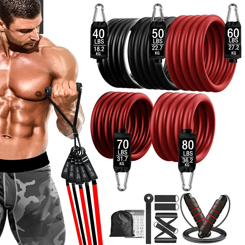 Heavy Duty Strength Bands Set - 300LBS Premium Exercise Equipment ...