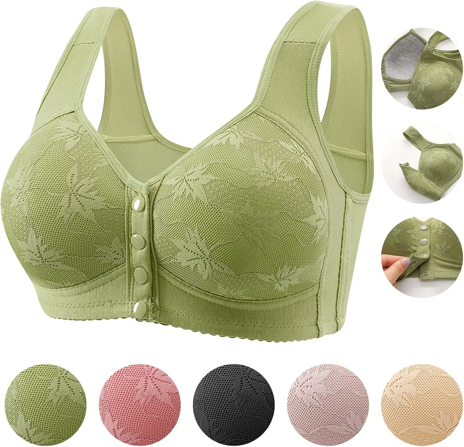 Plus Size Front Closure Bras: Comfortable Push Up Support Bra For ...
