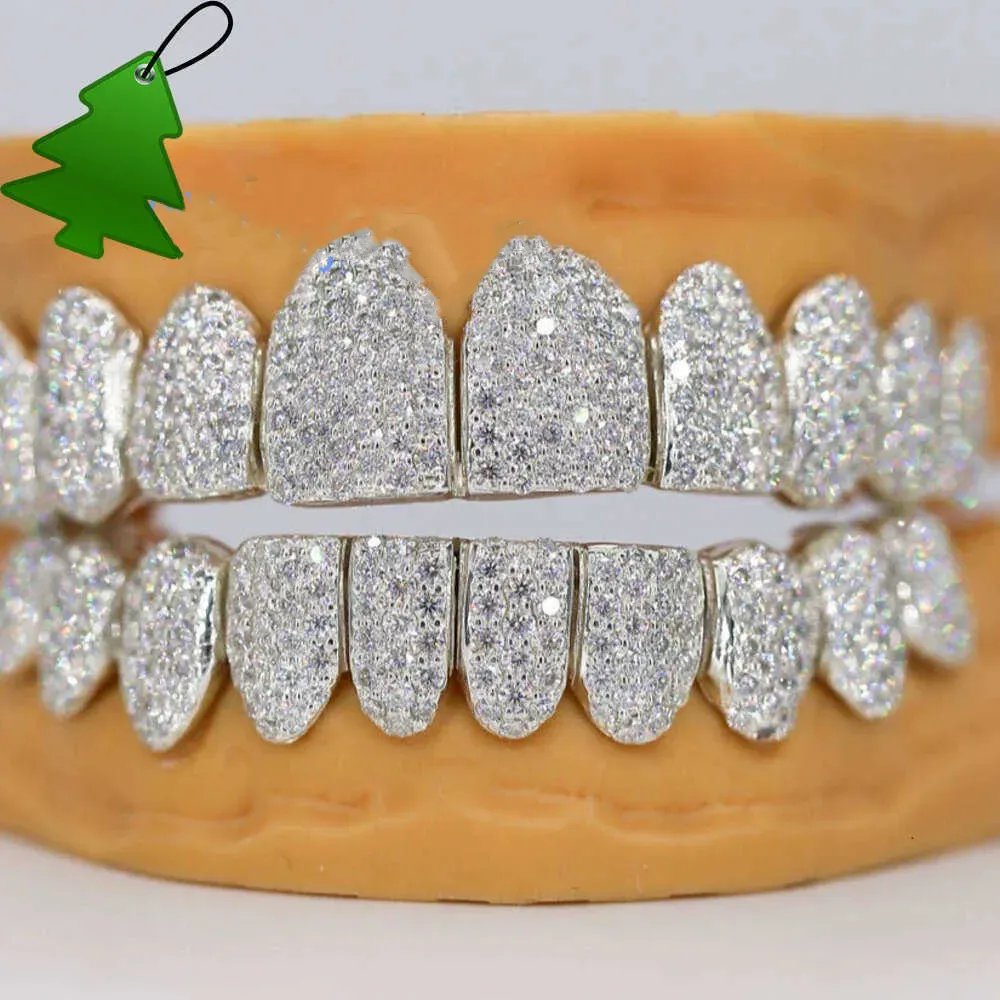 Custom VVS Moissanite Iced Out Bussed Down Grillz Hip Hop Jewelry For ...