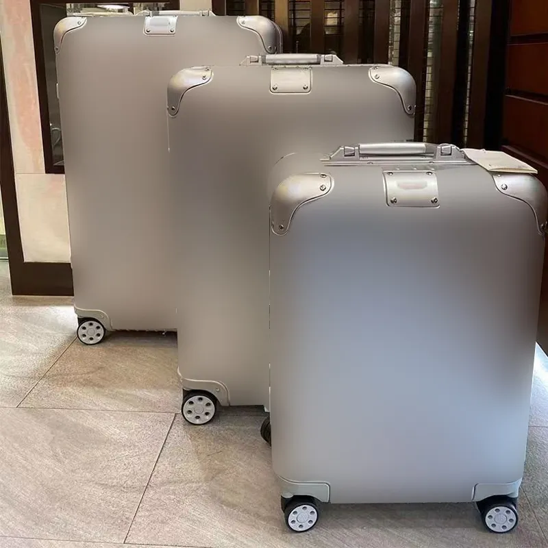 Rim0 Luggage Metal Combination Suitcase Large Capacity Luxury Trolley ...