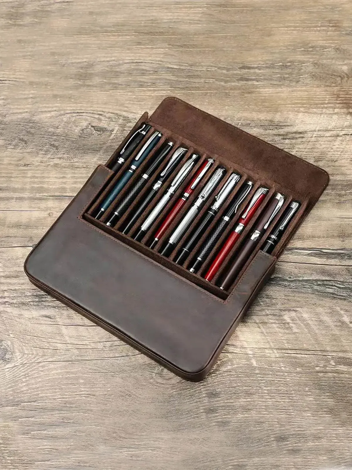 Premium Handmade Pen Box Set - 12 Pack Magnetic Drawer Storage, Ideal ...