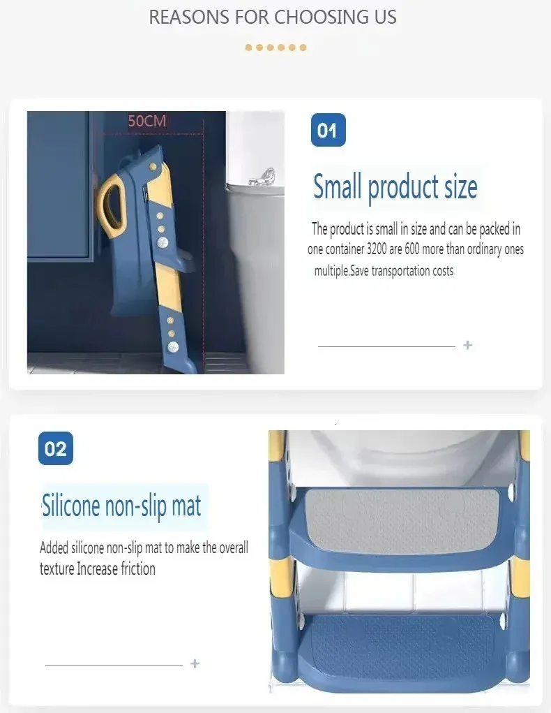 Foldable Children's Toilet Step Stool - Safe Potty Training, Anti-Slip ...