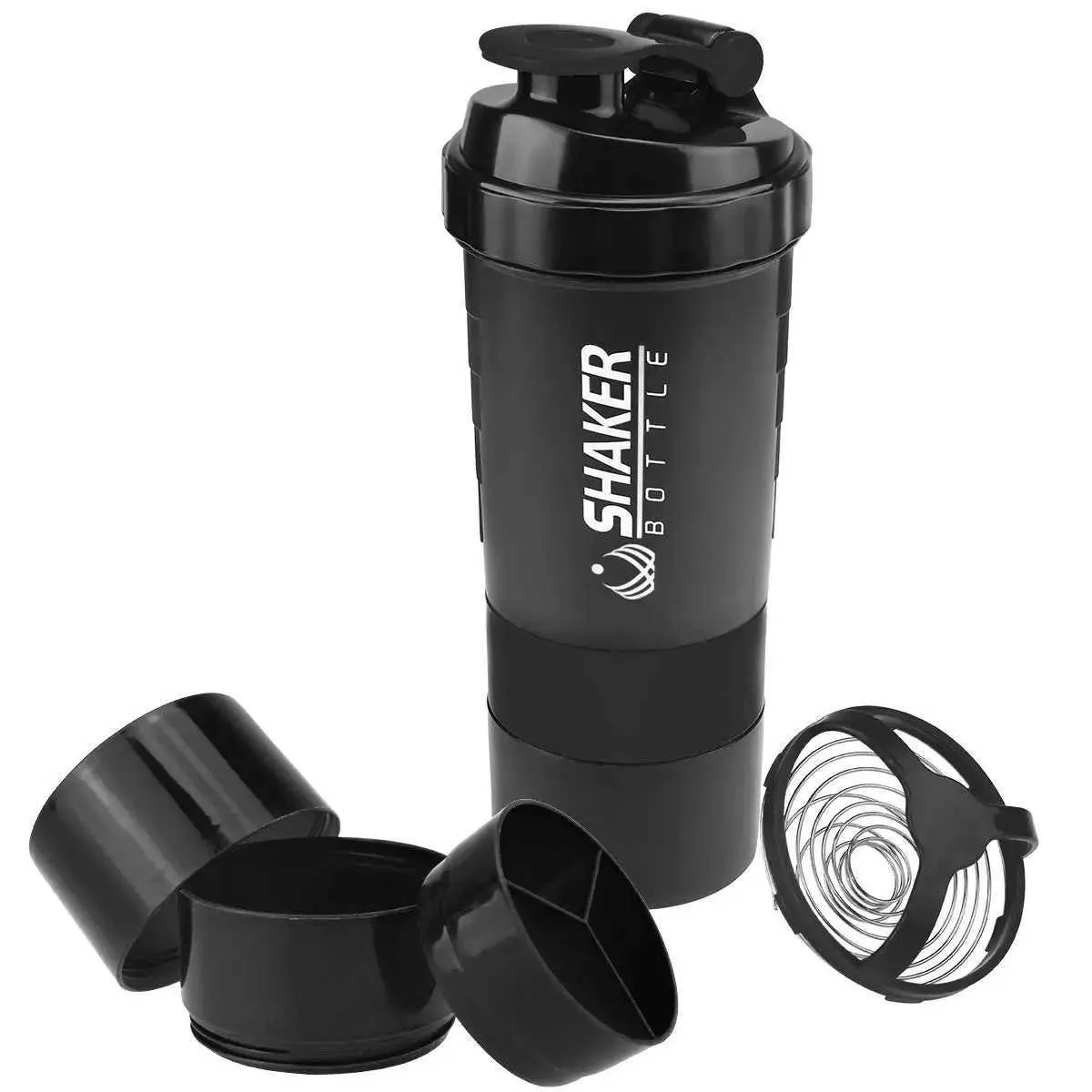 500ml Portable Protein Shaker Cup With Powder Storage... From Happy ...