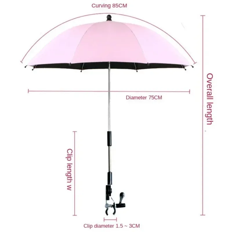 Universal Stroller Umbrella: UV & Rain Protection, 360° Adjustable ...
