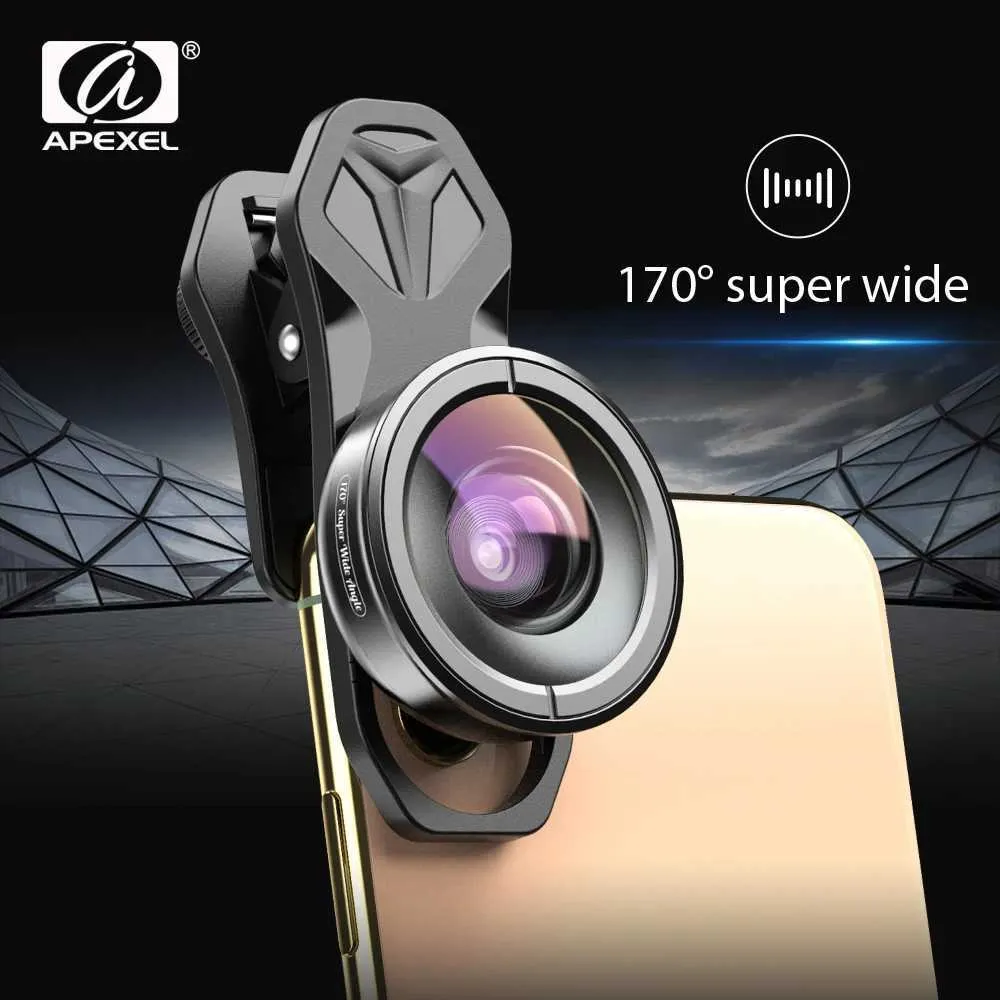 Apexel HD Optic Clip Lens For Mobile 170 Degree Super Wide Angle Lens ...